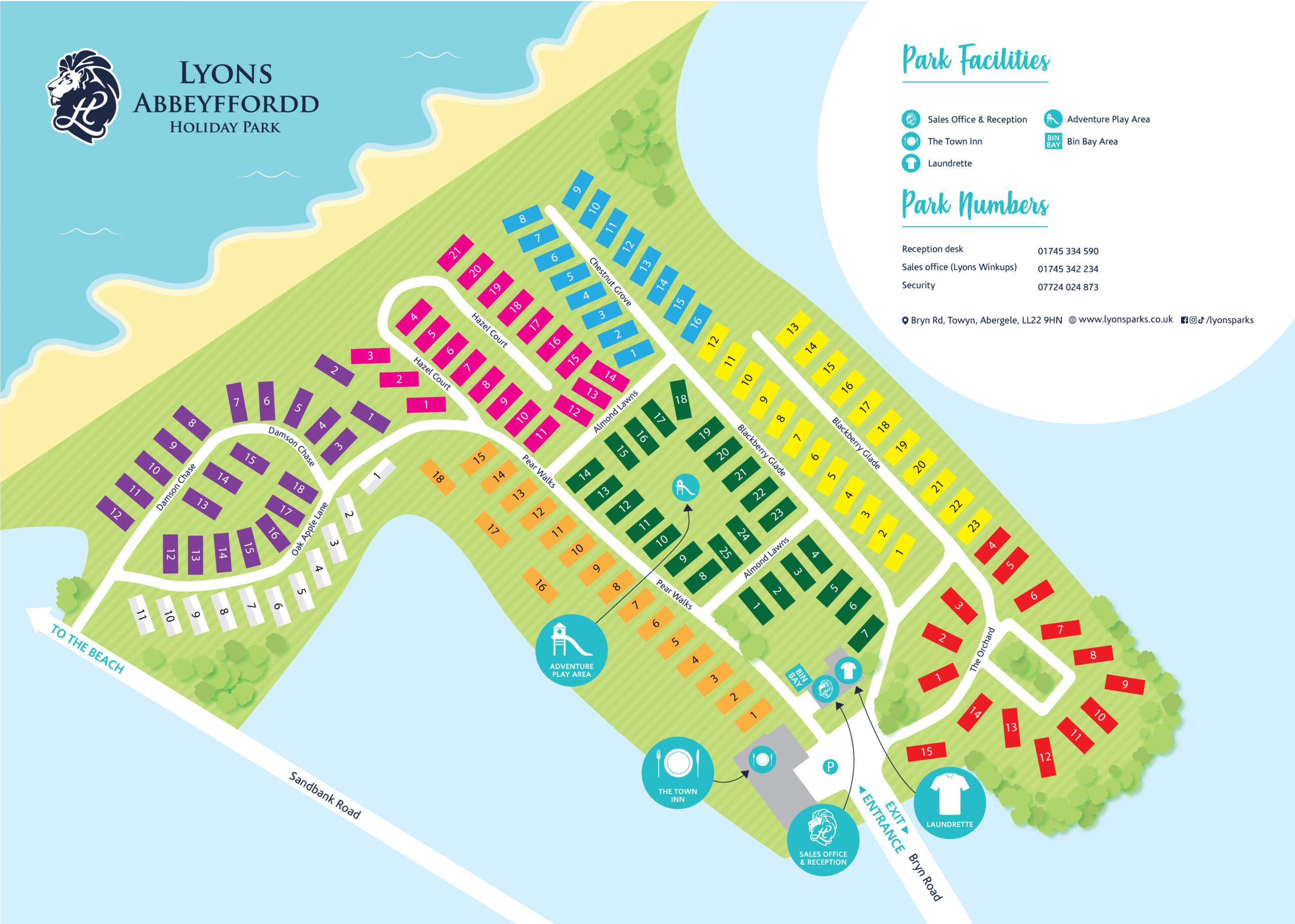 Holiday Park Maps | Lyons Holiday Parks