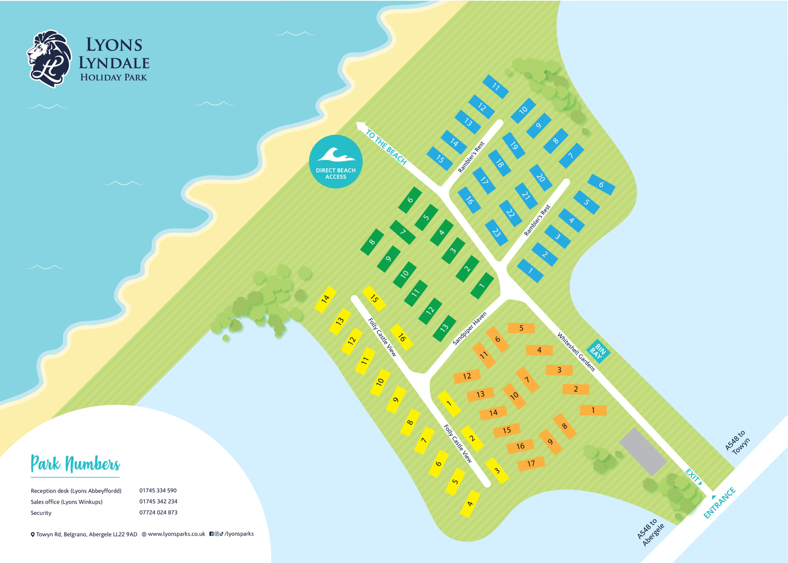 Holiday Park Maps | Lyons Holiday Parks